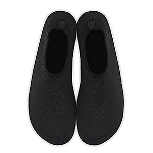 Water Shoes for Womens and Mens Summer Barefoot Shoes Quick Dry Aqua Socks for Beach Swim Yoga Exercise (JH.Black, 40/41)