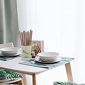 Hemoton Drainable Flatware Holder Household Cutlery Holder Desktop Spoon Holder Ceramic Utensil Holder