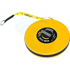 50M 165FT Constriction Imperial Metric Fiberglass Measuring Tape Reel