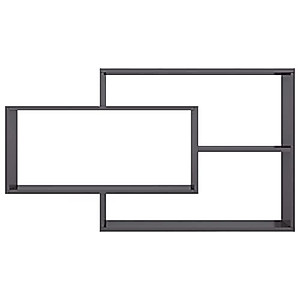 MengK Wall Shelves High Gloss Gray 40.9"x7.9"x23.6" Chipboard