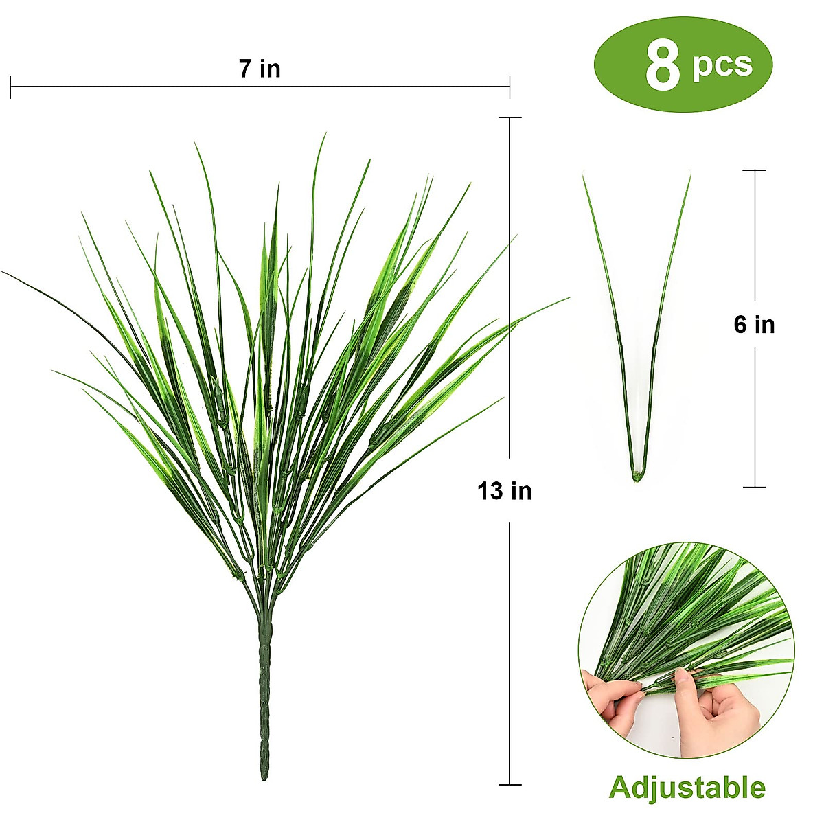 Sunm Boutique Artificial Wheat Grass - 8 Bundles for Any Space