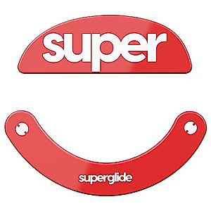 Superglide2 - New Controllable Speed Textured Surface Smoothest Mouse Feet/Skates Made with Ultra Strong Glass Smooth and Durable Sole for Pulsar Xlite V2 & V3 & V3 ES Wireless Gaming Mouse [Red]