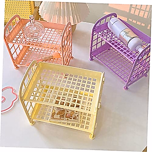 Cabilock 4Pcs Storage Rack freestanding Bathroom Counter Shelf Bathroom Organizer countertop Hair Product Organizer Shelves for cabinets Storage Holder Shelf Office Bookshelf Desk pp