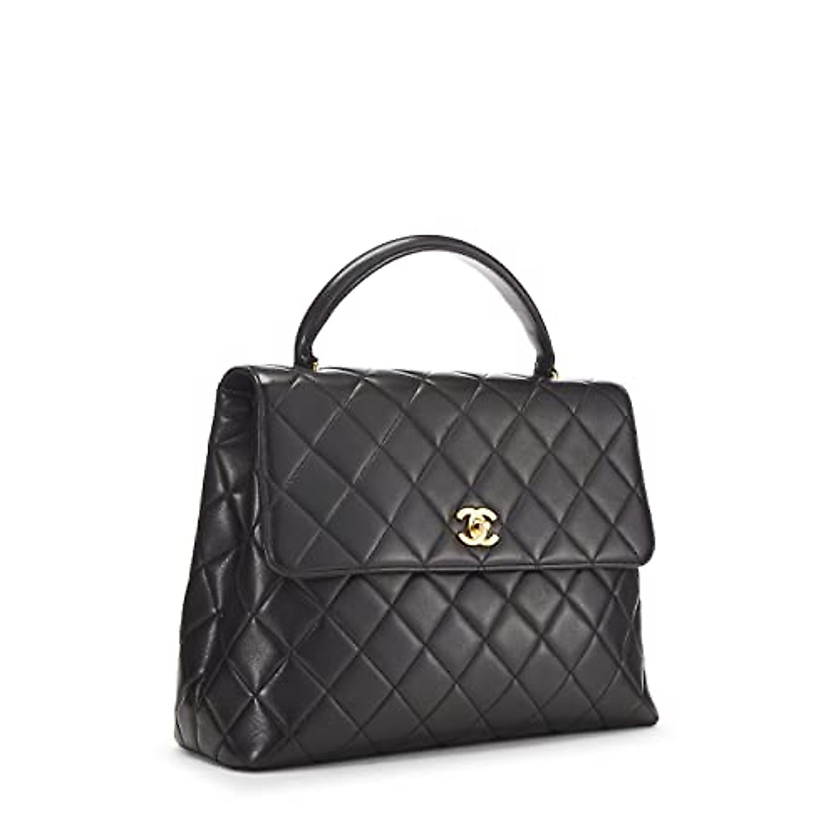 CHANEL, Pre-Loved Black Quilted Lambskin Kelly Jumbo, Black