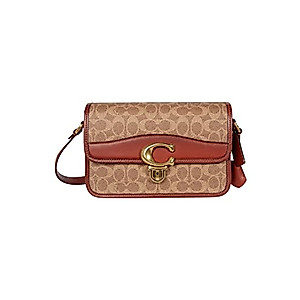COACH Coated Canvas Signature Studio Shoulder Bag Tan Rust One Size