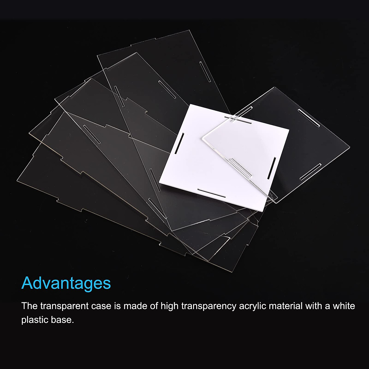 MECCANIXITY Acrylic Display Case Box Clear Dustproof Protection Showcase 6.3x4.3x6.3 Inch for Collectibles Display