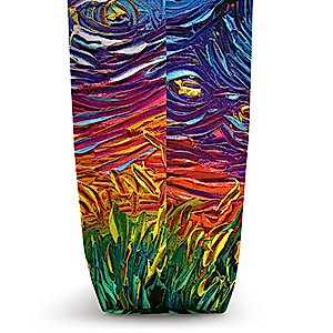 Orange Tabby Tiger Cat Starry Night Colorful Art by Aja Tote Bag