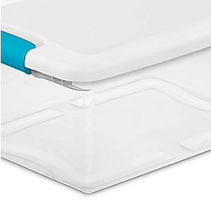 Latching Storage Box, See-Through Base, 15-Qt.