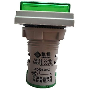 Szliyands Digital Display AC Hertz Indicator, 22mm Square Head LED Hertz Test Instrument 0Hz~99Hz Hertz Meter Monitor (Red)