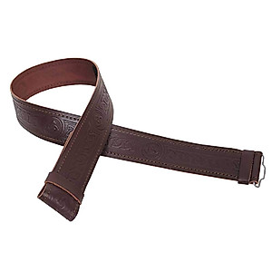 Leather Kilt Belt Scottish Embossed Highland Brown without Buckle Size AAR (Large)