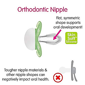 MAM Original Start Newborn Baby Pacifier, Best Pacifier for Breastfed Babies, Sterilizer Case, Girl , 0-3 Months 2 Count (Pack of 1)