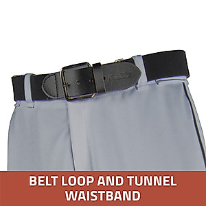 Franklin Sports Relaxed Fit Youth Baseball Pants, Gray, Small