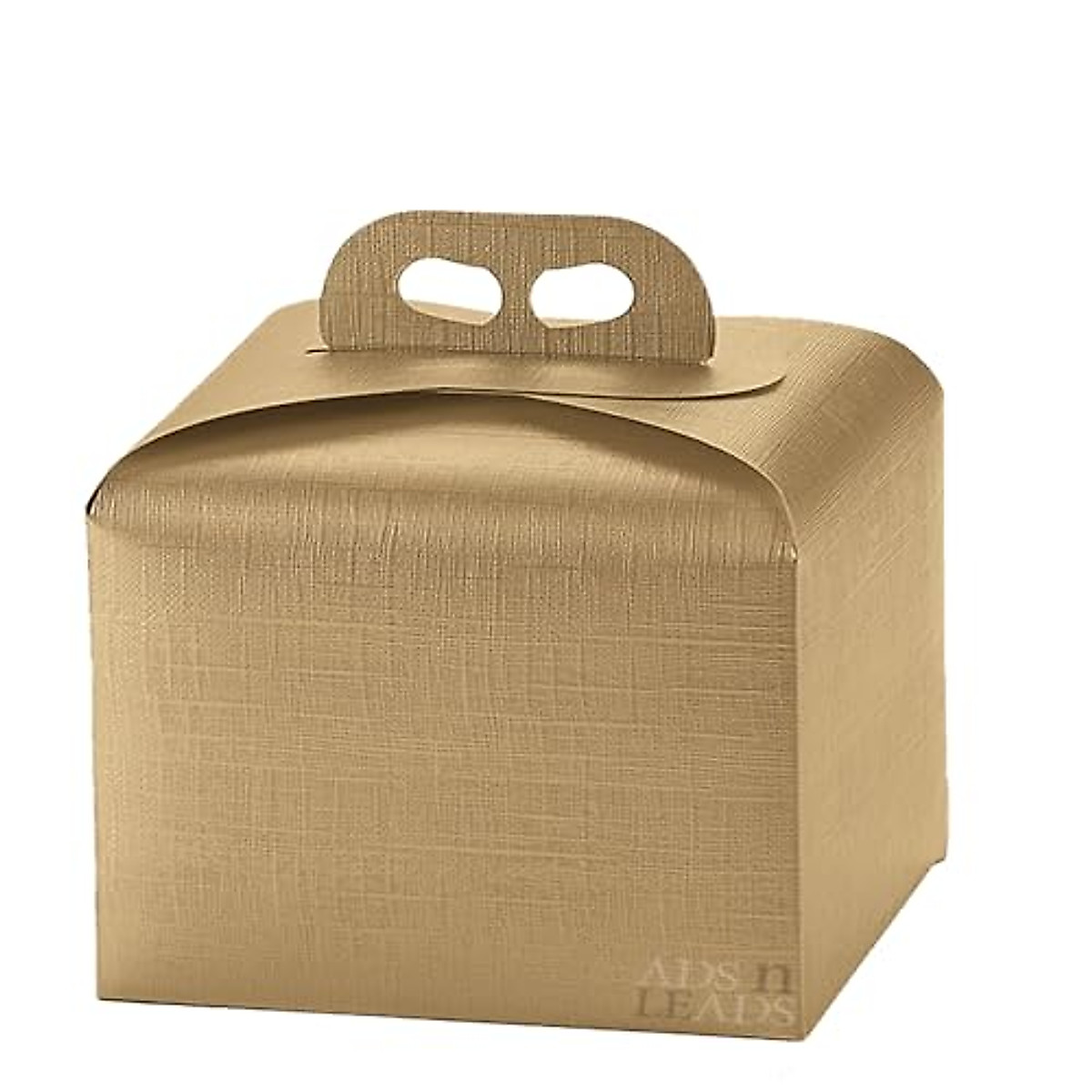 A&L Golden Cakes Bakery boxes - Tall Cake Box with Handles- Non-corrugated cardboard packaging Pastries, Chocolates, Pie, Birthday Party Containers, Wedding, Valentine's Day (GOLD 9.6 x 9.6 x 5 Inch)
