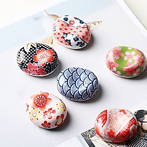 6pcs Chopstick Rest Chopsticks Holder Tableware Holder Japanese Chopsticks Mini Chopsticks Rest Rack Spoon Stand Home Chopsticks Rack Mini Chopstick Stand Cherry Blossoms