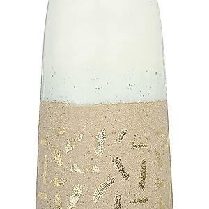 Main + Mesa Stoneware Vase with Gold Pattern