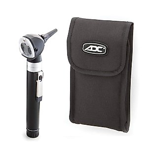 ADC Otoscope, Pocket Size, LED Lamp, 2.5V, Soft Case, Diagnostix 5111NLS, Black