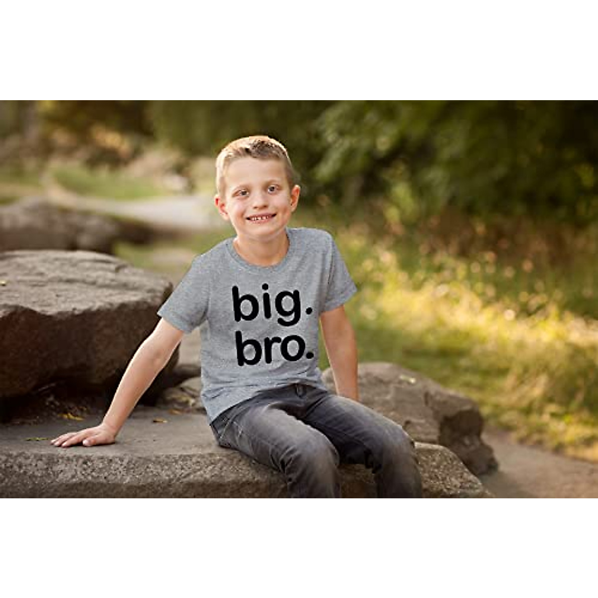 Big Brother Shirt, Big bro Shirt, Big Brother Announcement Shirt, Big Brother t Shirt Toddler (Light Gray, 18 Months)