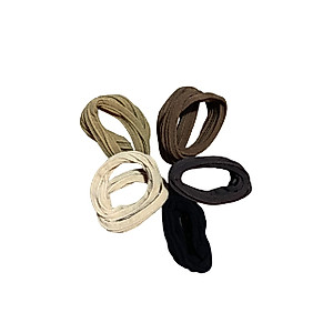 OSP 10 PCS No Damage, No Break, Super Soft and Comfy Hair Tie Scrunchies For Fine, Thin, and Thick Hair (Neutral/Nude)