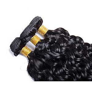 FW Hair 8A Brazilian Water Wave Bundles 14 16 18 20inches Unprocessed Water Wave Human Hair Bundles Brazilian Water Wave Virgin Hair Bundles Natural Color