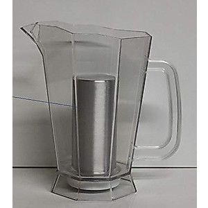 Polar ICE Pitcher with Aluminum Polar ICE Chamber (Crystal Clear/Brushed Aluminum Ice Chamber)