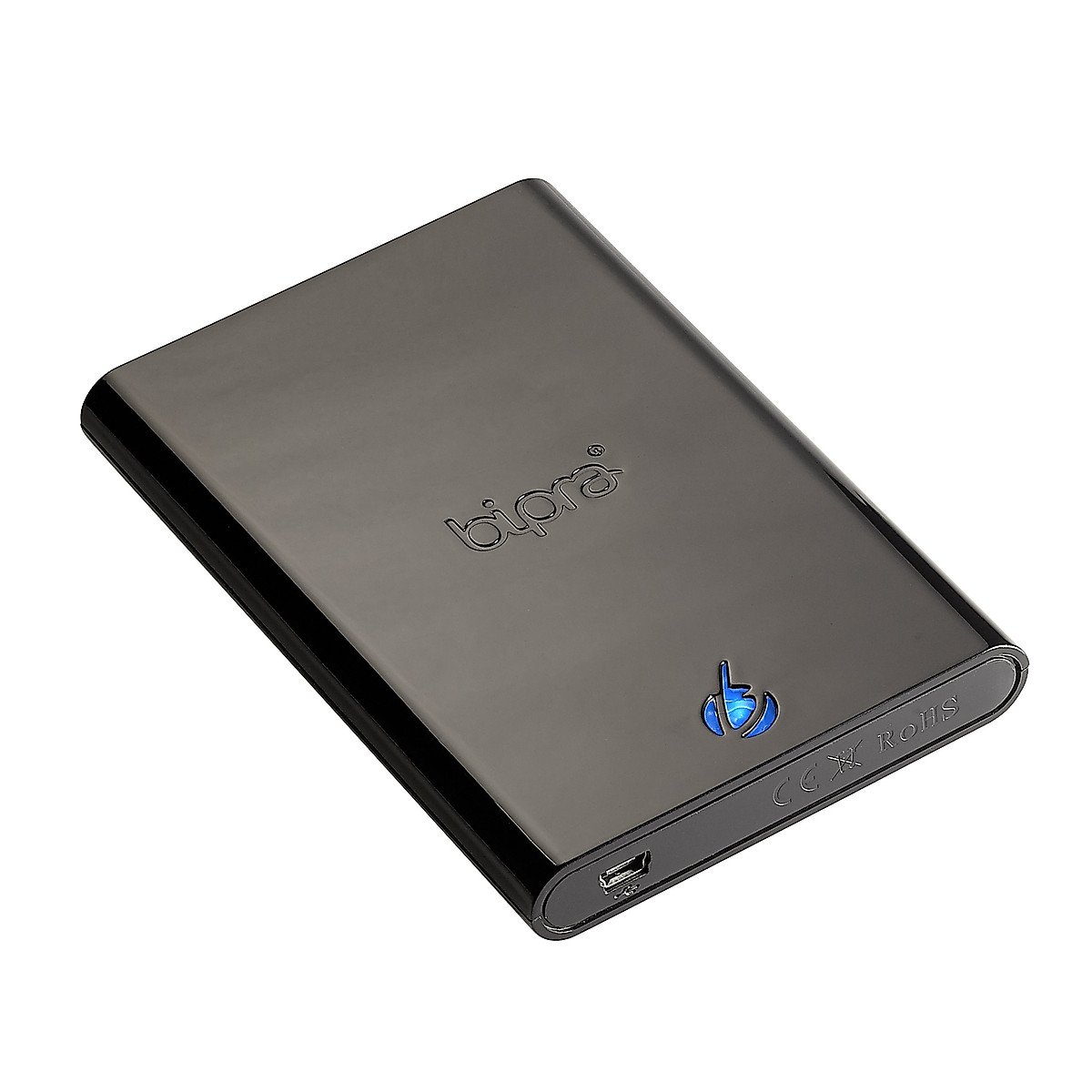 BIPRA S2 2.5 Inch USB 2.0 FAT32 Portable External Hard Drive - Black (1TB 1000GB)