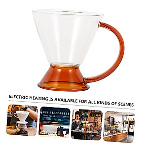 NAMOARLY Coffee Pot Travel Espresso Maker Clear Coffee Mugs Drip Coffee Maker Tea Severs Coffee Brewer Lemonade Cups with Lids Manual Espresso Machine Water Container Coffee Cup Glass White