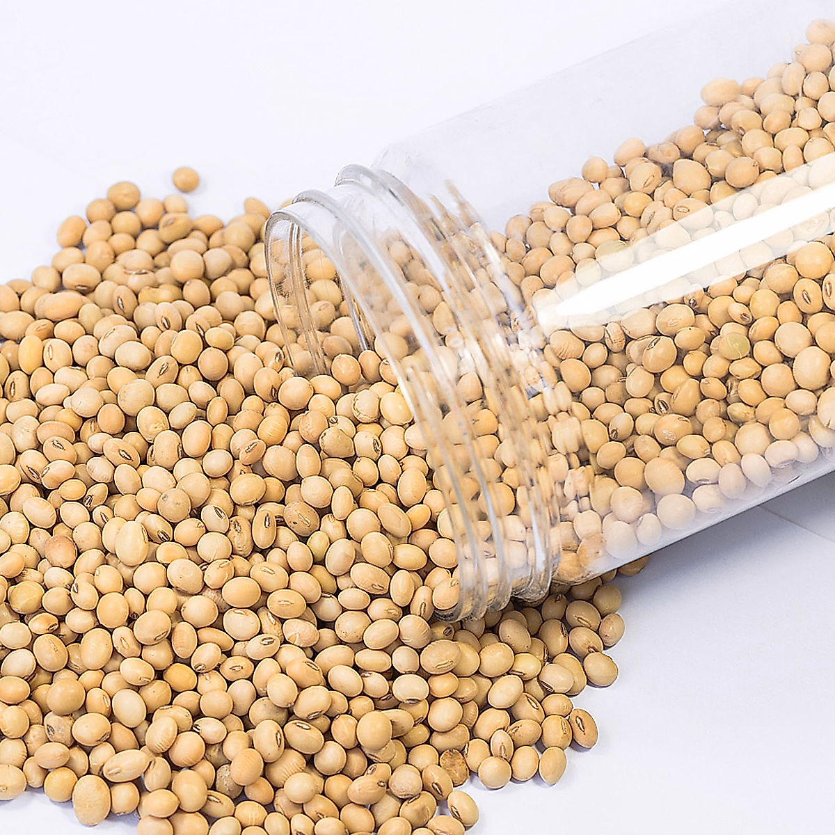 ZEONHEI 30 Pack 8 Oz Plastic Jars with Aluminum Lid, Wide Mouth Clear Empty Plastic Containers for Food Storage Cream Jam Samples