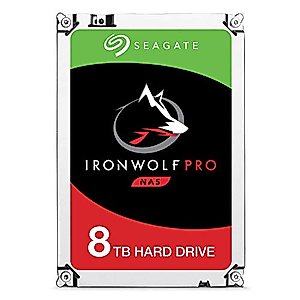 Seagate IronWolf Pro 8TB NAS Internal Hard Drive HDD – CMR 3.5 Inch SATA 6Gb/s 7200 RPM 256MB Cache for RAID Network Attached Storage, Data Recovery Service – Frustration Free Packaging (ST8000NE001)