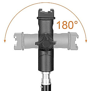 2Pack Updated Flash Bracket Flash Stand Light Stand Bracket Mount with Umbrella Holder Mount Swivel for Camera DSLR Nikon Canon Pentax Olympus and Other DSLR Flashes Speedlite Studio Light LED Light
