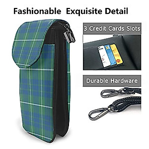 Small Crossbody Scottish Clan Hamilton Hunting Ancient Tartan Crossbody Purse Bag Fashion Cell Purse Wallet For Women/Girls Gift