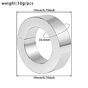 Atomhole 2PCS Ear Gauges Circles Ear Weights for Stretched 316 Stainless Steel Hypoallergenic Earrings Plugs Tunnels Expander Piercing Body Jewelry