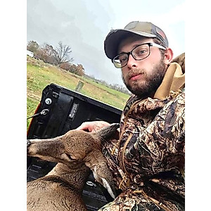 HUNT MONSTER Silent Hunting Clothes for Men, Safety Strap Compatible Hunting Jacket and Pants with Fleece Lining, Quiet, Winter Warm, Water Resistant and Insulated(XL)