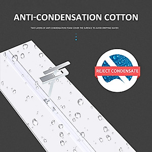FhonLee Adjustable Air-Conditioning Air Deflector, Air Conditioning Air Outlet Anti-Direct Blowing Baffle Wind Guide Cover for Home/Office/Office Buildings (White - 15.75 x 7.88 Inch)