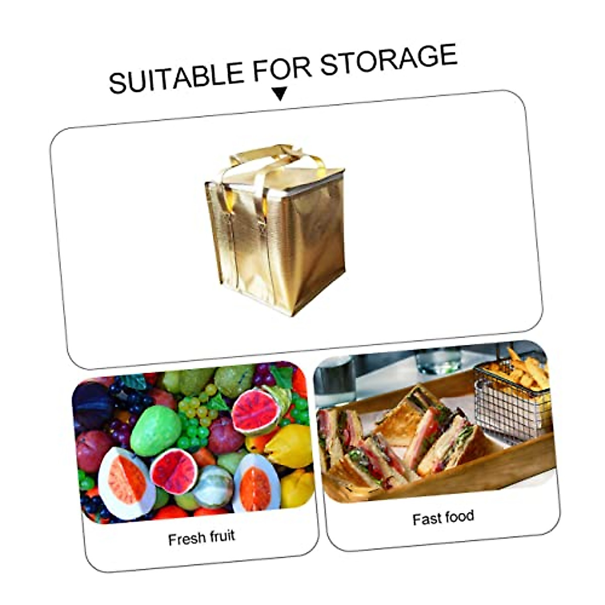 NOLITOY 4pcs Storage Hiking Tote Take Cake Thermal Practical Take-out Baking Delivery Picnic Back Zipper Heat Insulation Item Pizza Insulated Small Warmer Bags Cooler Aging Out