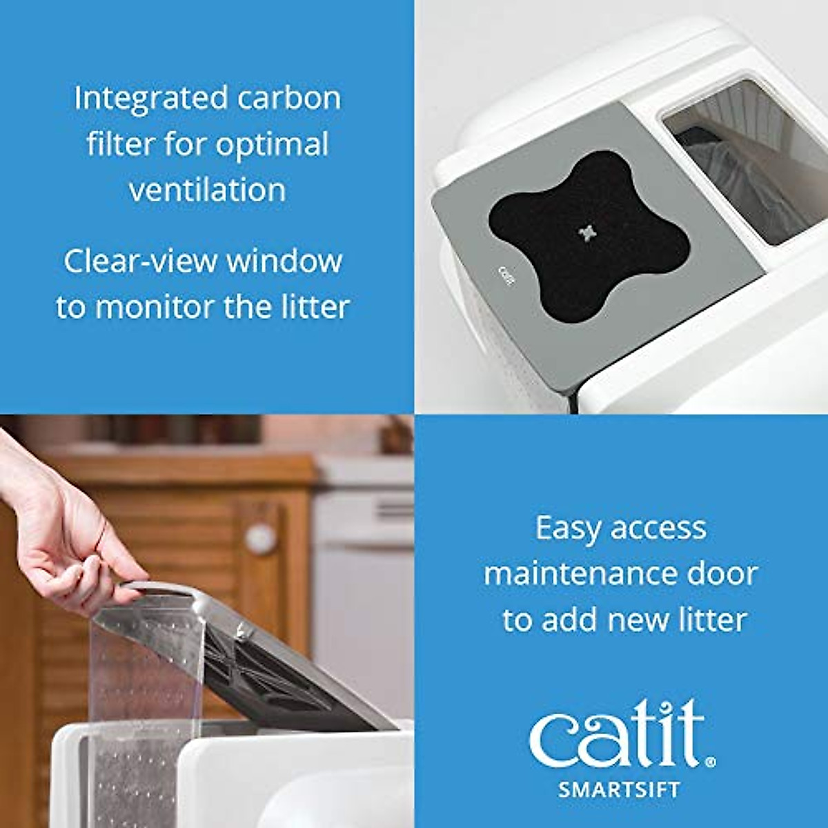 Catit Smartsift Cat Litter Box, Automatic Sifting Cat Pan