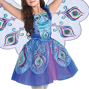 Peacock Dress Halloween Costume for Girls, Medium, with Included Accessories, by Amscan