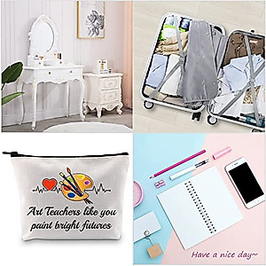 VAMSII Art Teacher Gifts Zipper Pouch Paint Brush Bag Art Teacher Appreciation Gifts Artist Gifts Art Major Gifts (Makeup Bag)