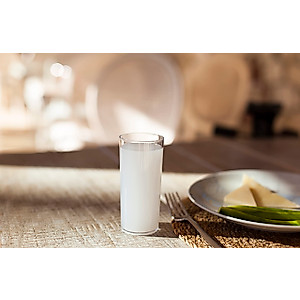 Premium Quality Plastic Drinking 8.1-ounce Glasses, Clear, Unbreakable Polycarbonate Highball Tumblers for Water, Juice, Cocktails, Dishwasher Safe, Tall for Indoor Outdoor Use, Reusable (Set of 12)