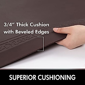 Anti Fatigue Kitchen Mats for Floor, Standing Desk Mat, Cushioned Comfort Mat for Home, Office, Laundry,Pain Relief, Non Slip Bottom, Waterproof & Easy to Clean, 24"x72", Brown