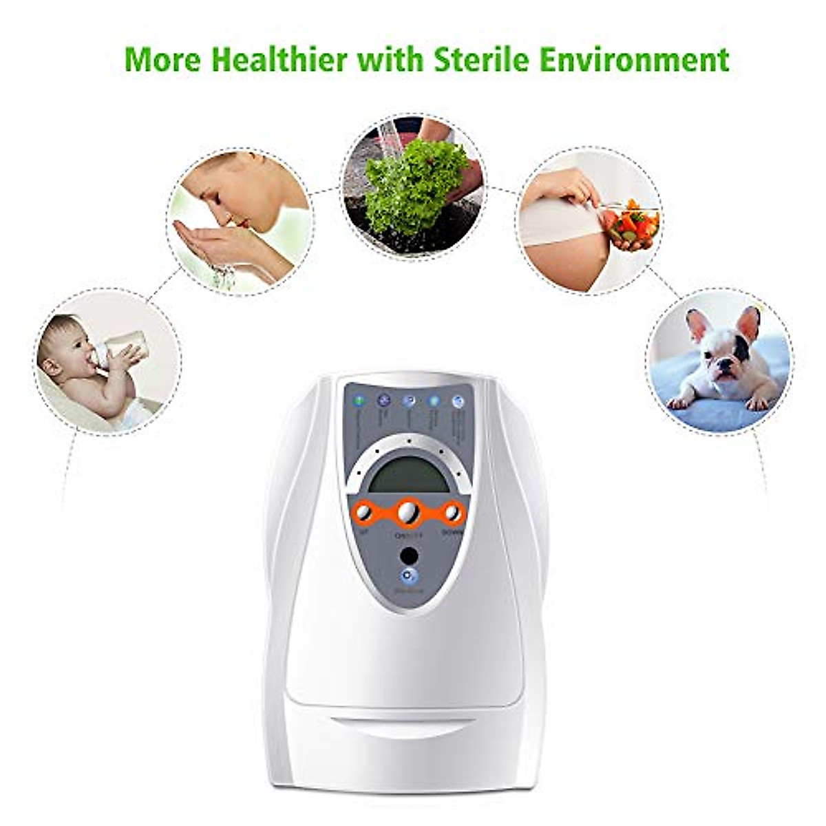 WSTA Portable Ozone Purifier,Multipurpose Ozone Machine for Air, Water, Food, Home, Room, Office-White