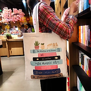 Canvas Tote Bag with Interior Pocket, Canvas Book Tote, Large Shoulder Bag, Portable washable ladies grocery shopping gift bag, canvas tote bag for women, canvas shopping bags, tote bag aesthetic