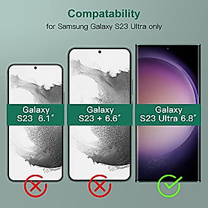 Gatatol [3 Pack] for Galaxy S23 Ultra Screen Protector [Fully Support Fingerprint & S Pen] 3X 3D Curved Tempered Glass for Samsung S23 Ultra 5G