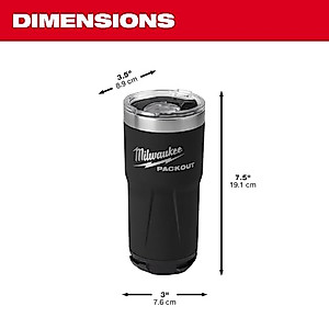 Milwaukee Packout Insulated Tumbler 590 Ml (Black) - 48-22-8392B