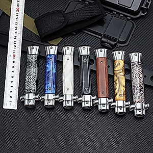 Joa Utility knives multitool little AUS pocket knife premium folding blade sharp knife black stainless steel knife Sports outdoor tactical knife survival knife messer with sheath