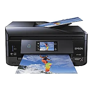 Epson XP-830 Wireless Color Photo Printer with Scanner, Copier & Fax, Amazon Dash Replenishment Ready, C11CE78201, 1