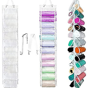 KISYONGUS Closet Organizer for Leggings, Shirt Organizer Leggings Storage Bag with 24 Compartments -Hanging Clothes Organizer for Yoga Pants, Tank Top, Towel, Underwear, T Shirt