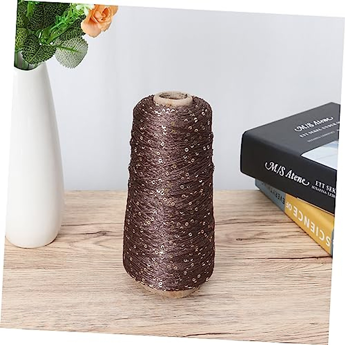 VILLCASE Wool Yarn Dishcloths Yarn Skeins Yarn Knitting Crochet Yarn Knitting Yarn Glitter Yarn Balls Cotton Yarn for Crochet Color Film Sequins Thin Line Dropshipping Coffee Crochet Thread