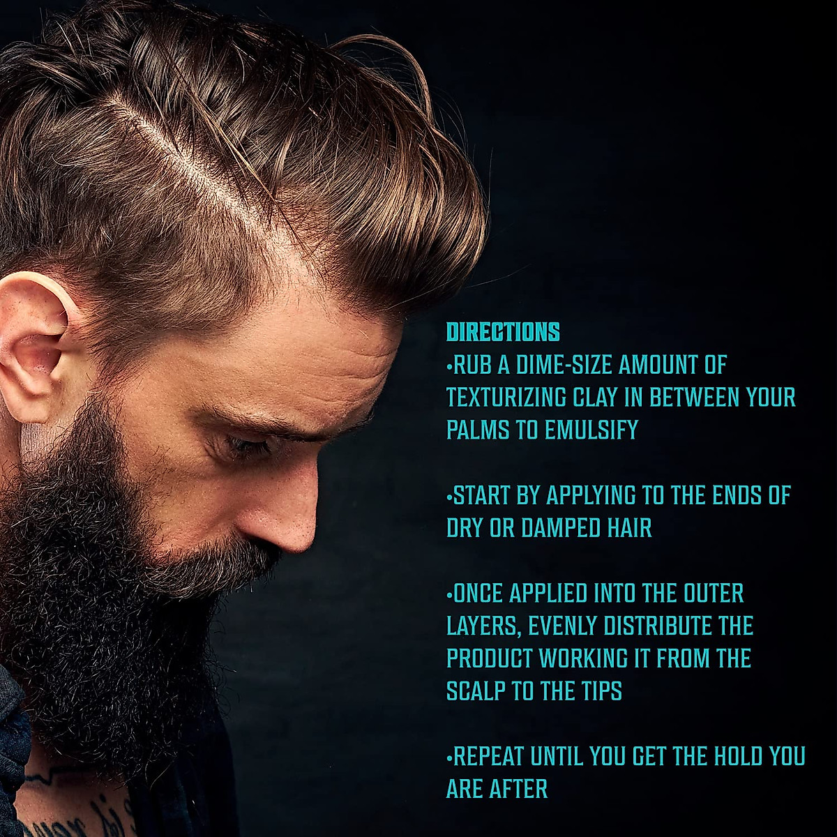 Viking Revolution Hair Styling Agent Hair Clay for Men - Matte - Clay Pomade for Men Hair Styling - Hair Putty for Men Hair Styling Cream High Hold Matte Finish (5.29oz)