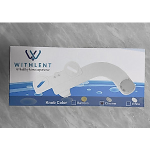 Bidet Attachment for Toilet - WITHLENT Left Hand Bidet Ultra-Slimt Non-Electric Dual Nozzle (Frontal & Rear Wash) Adjustable Water Pressure, Water Bidet Toilet Seat Attachment,Easy to Install (Silver)