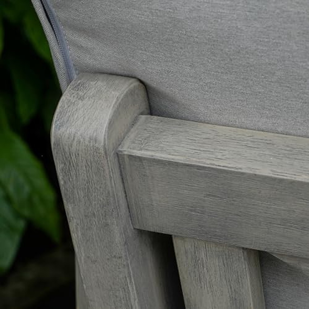 Cambridge Casual West Lake Mahogany Outdoor Convertible Sofa Daybed, Weathered Gray/Oyster Cushion